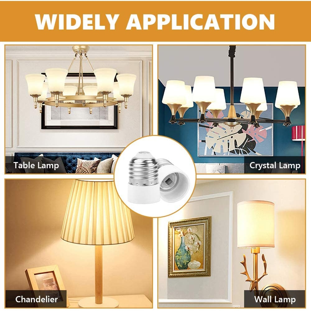 Set 10 bucati soclu pentru bec, Cupru/Policarbonat, E27/E14, Alb/Gri ...