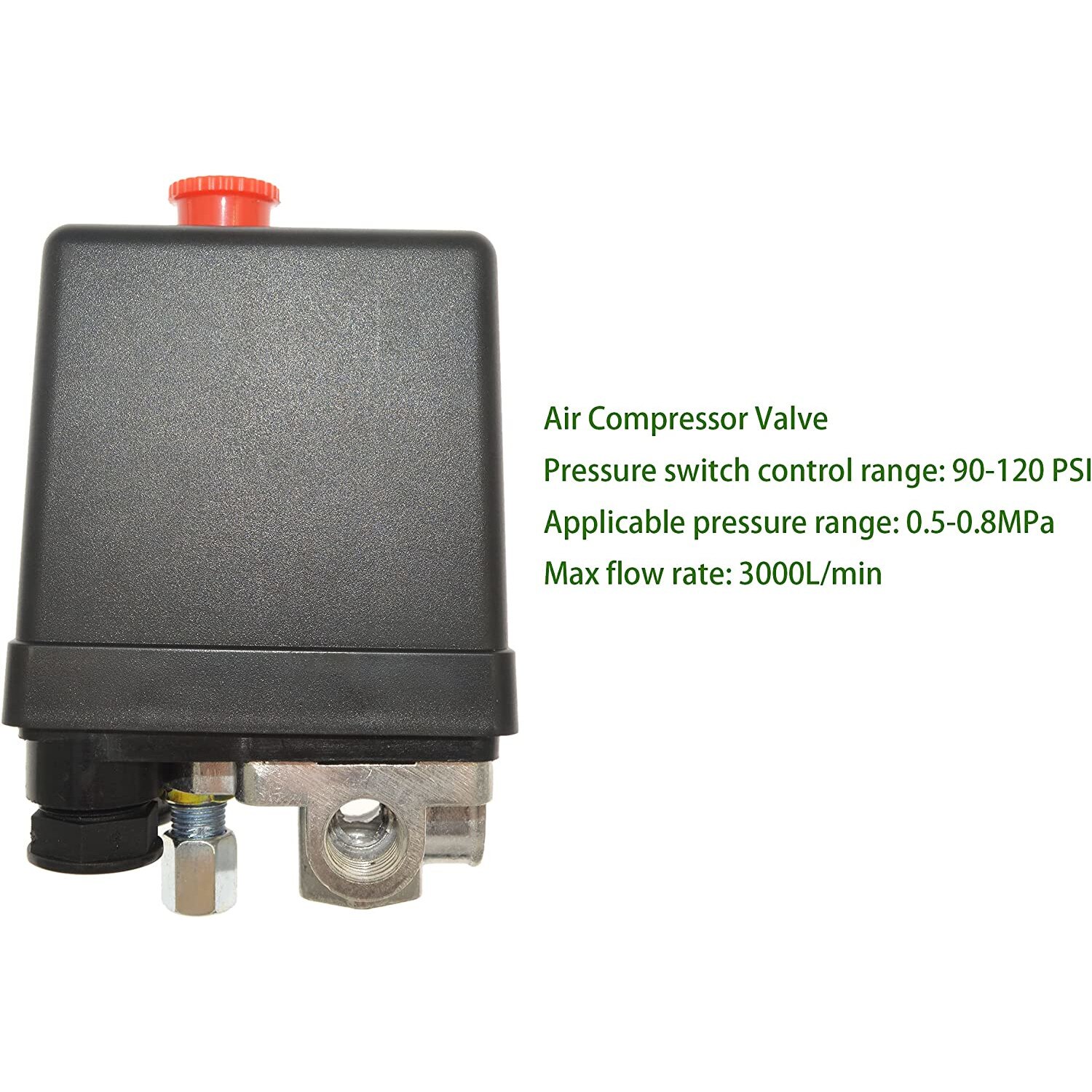 Presostat pentru compresoare, 220 V, 90-120 PSI, Negru - eMAG.ro