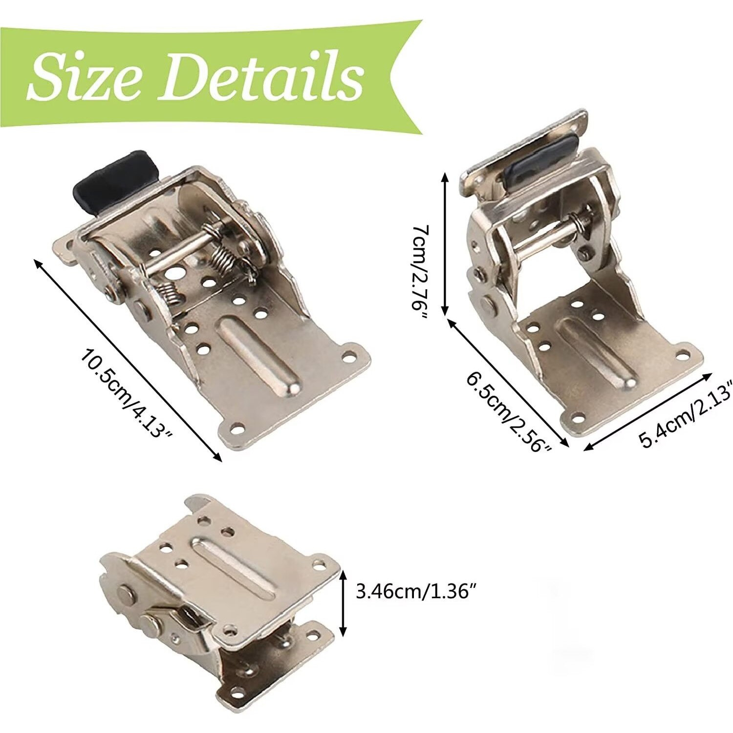 Set 2 balamale pliabile, Metal, Cu autoblocare, Argintiu - eMAG.ro