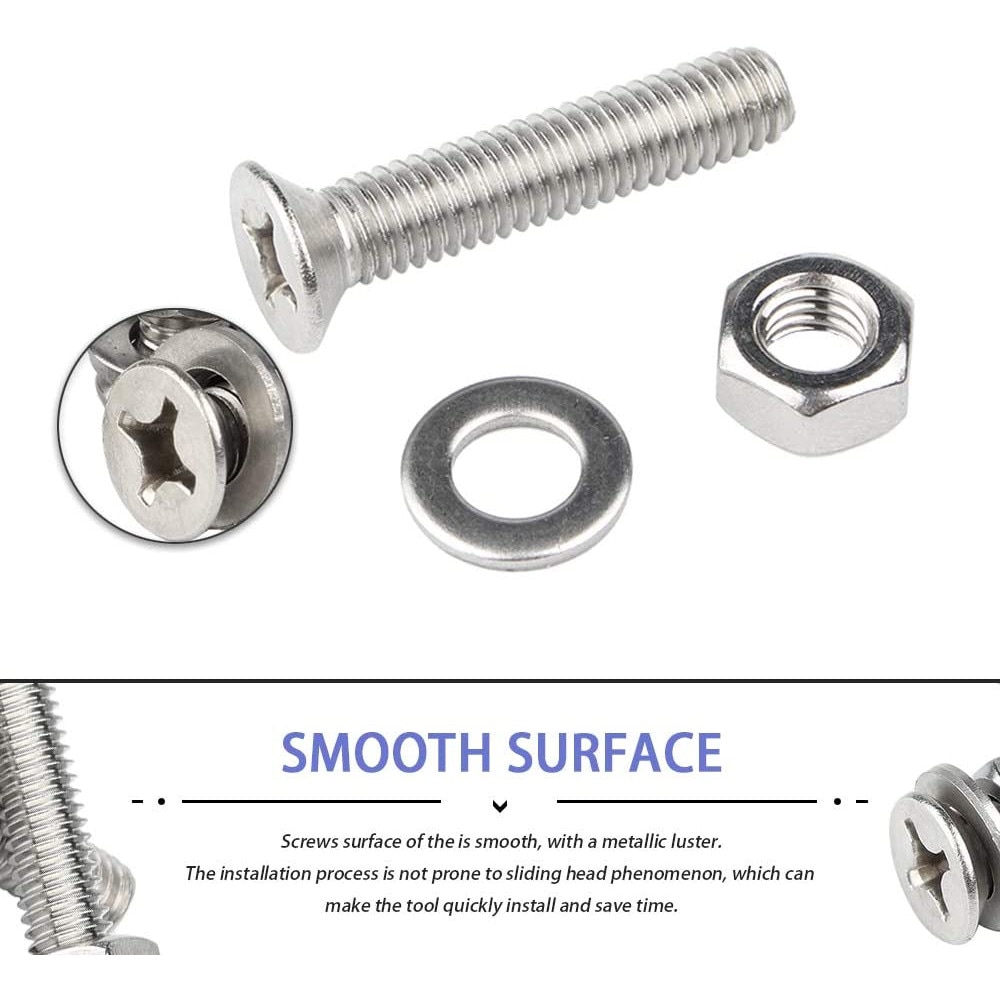 Set suruburi, Inox, 20 mm, Argintiu - eMAG.ro