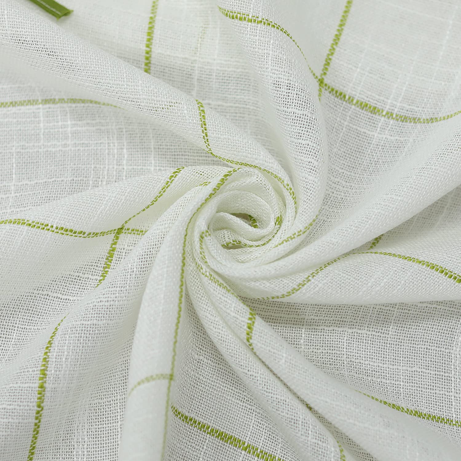 Perdele, In, 90x45cm, Alb/Verde - eMAG.ro