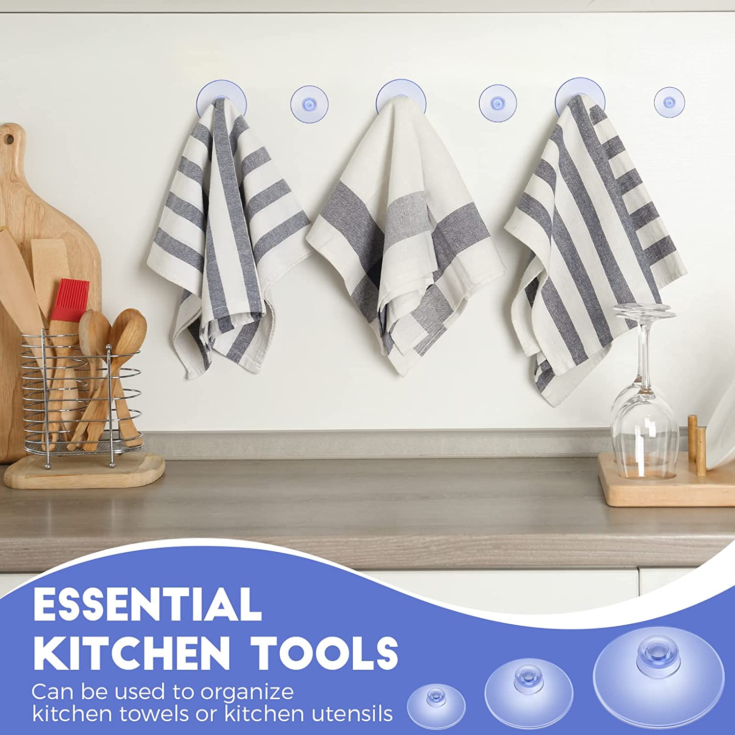 Set 12 ventuze perete, PVC, 45/30/20mm, Transparent - eMAG.ro