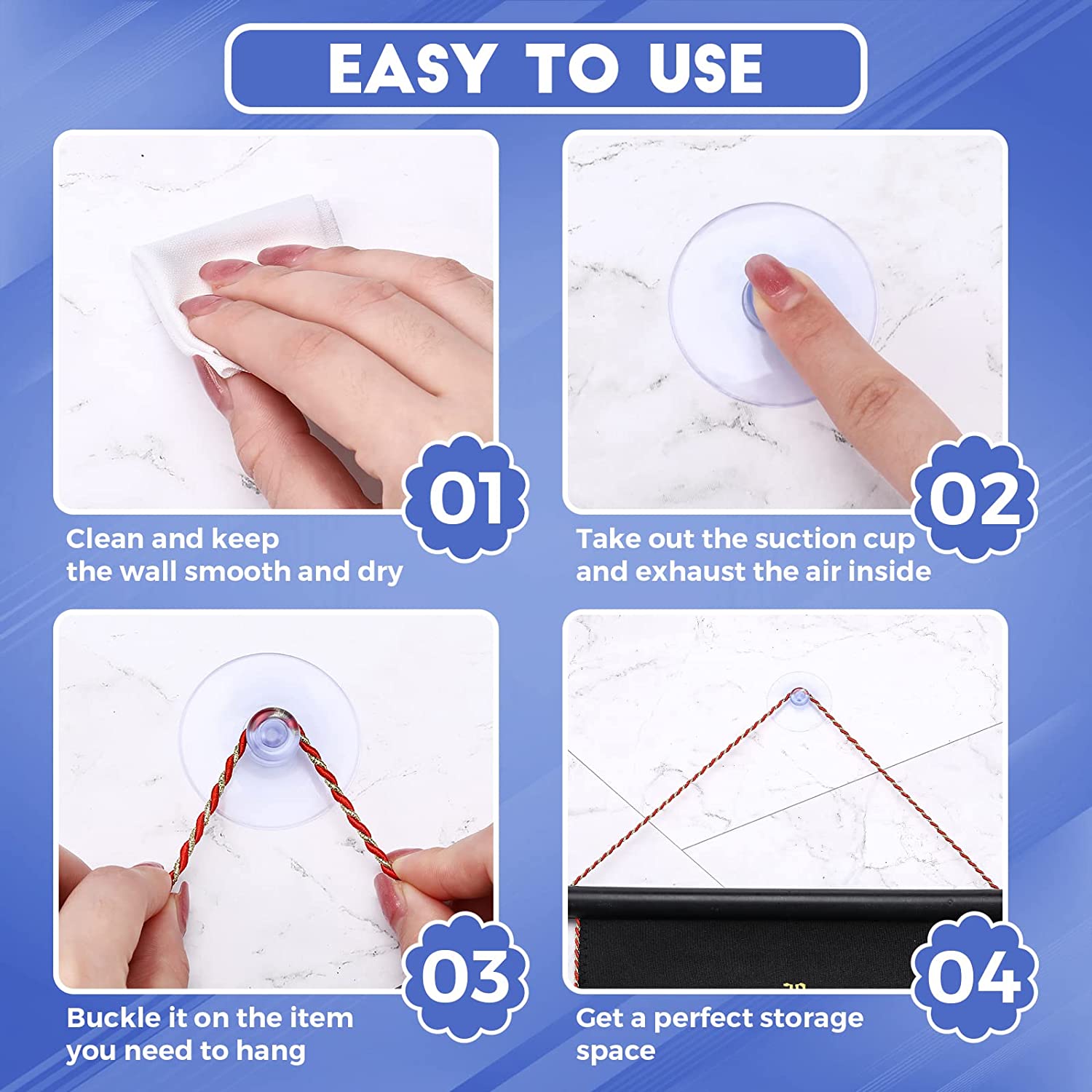 Set 12 ventuze perete, PVC, 45/30/20mm, Transparent - eMAG.ro