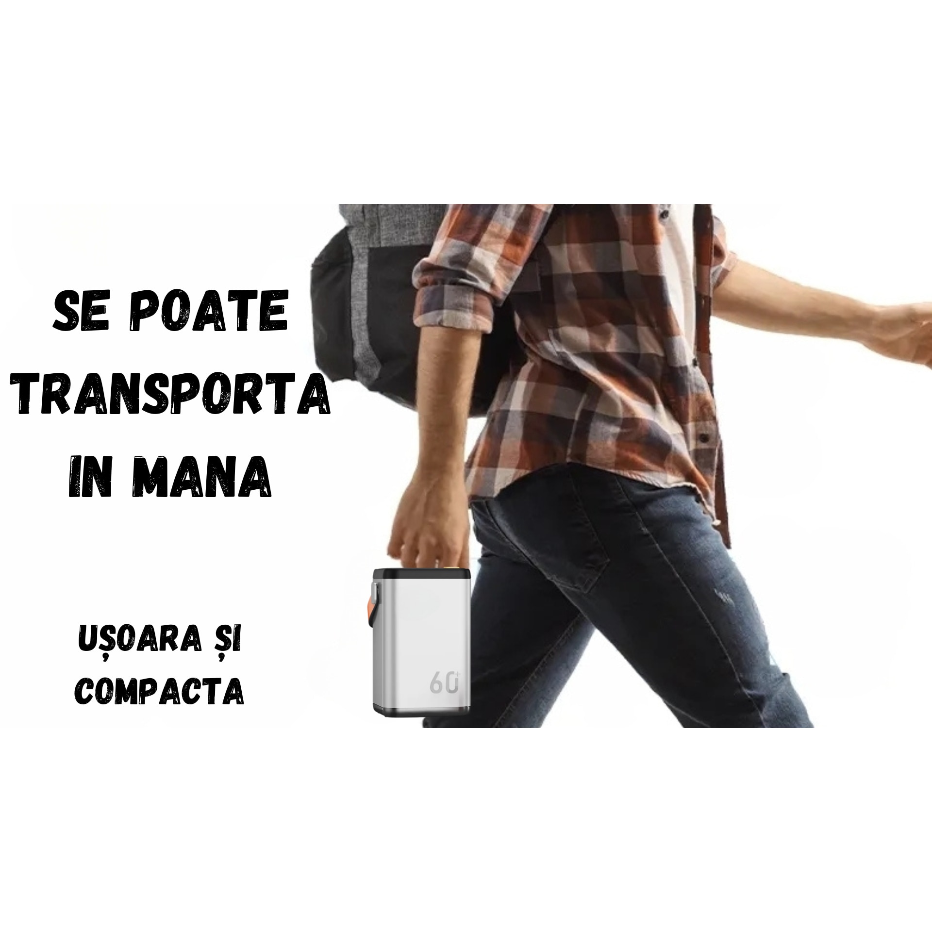 Acumulator Extern 60000 mAh, TU&YA® 36W, 3x USB, 2 x Type C, QuickCarge ...