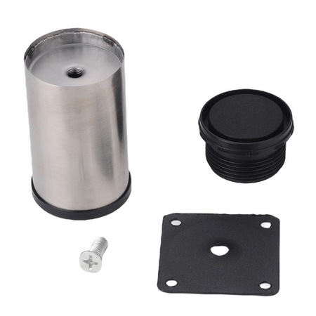 Set de 4 picioare de mobilier, Inox, Reglabile, 50x60 mm, Negru ...