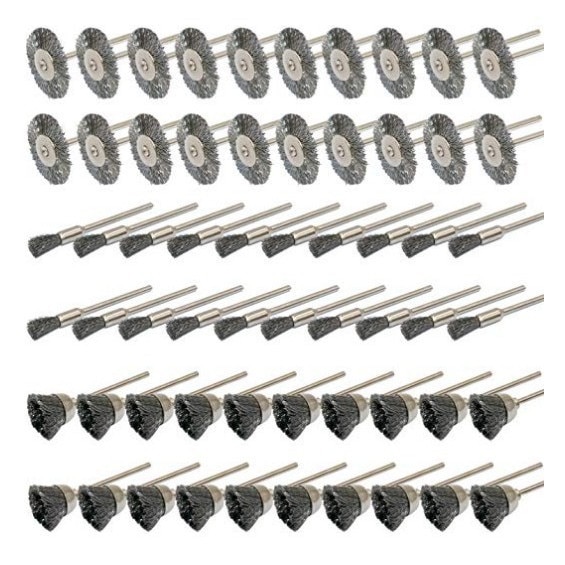 Set 60 capete pentru freza electrica, Alama/Otel, Argintiu - eMAG.ro