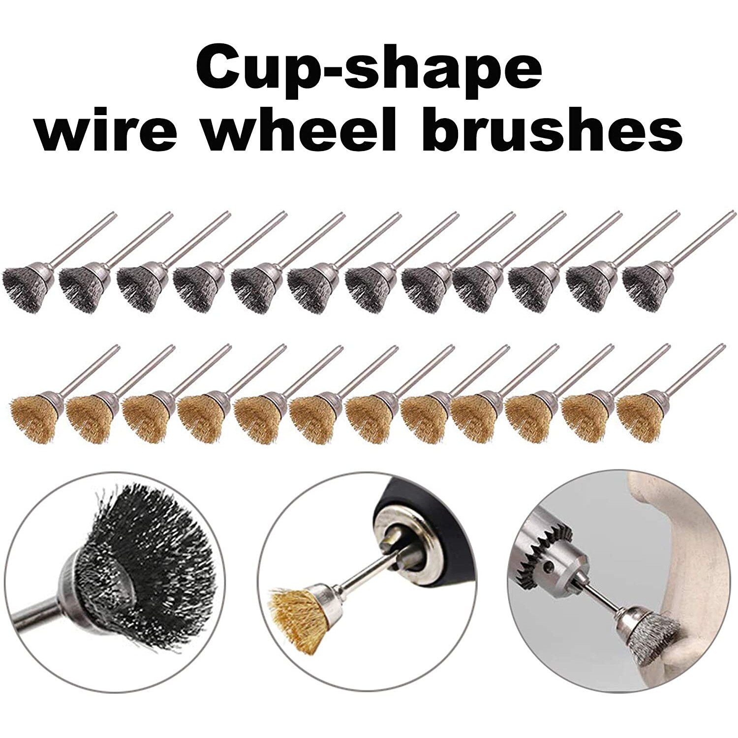 Set 60 capete pentru freza electrica, Alama/Otel, Argintiu - eMAG.ro