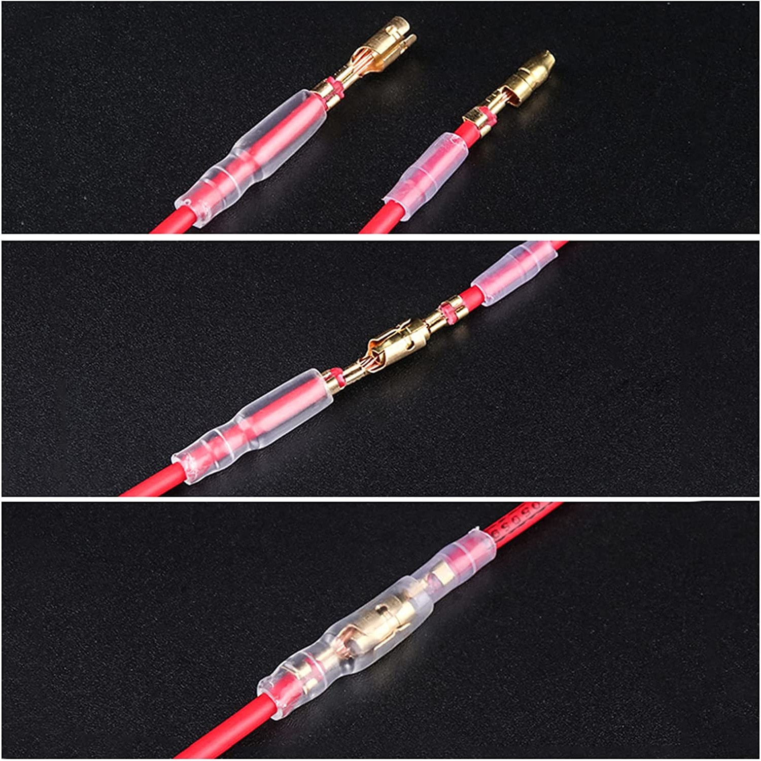 Set 400 conectori cu terminale tip glont, Cupru/Plastic, 4 mm ...