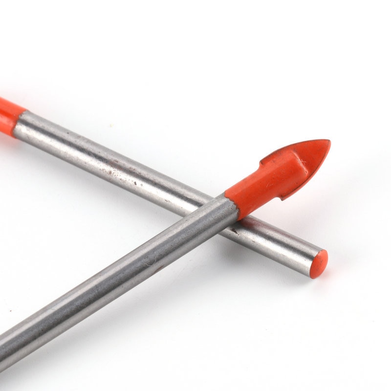 Set de 10 burghie, Otel, Varf de 6MM, Argintiu/Rosu - eMAG.ro