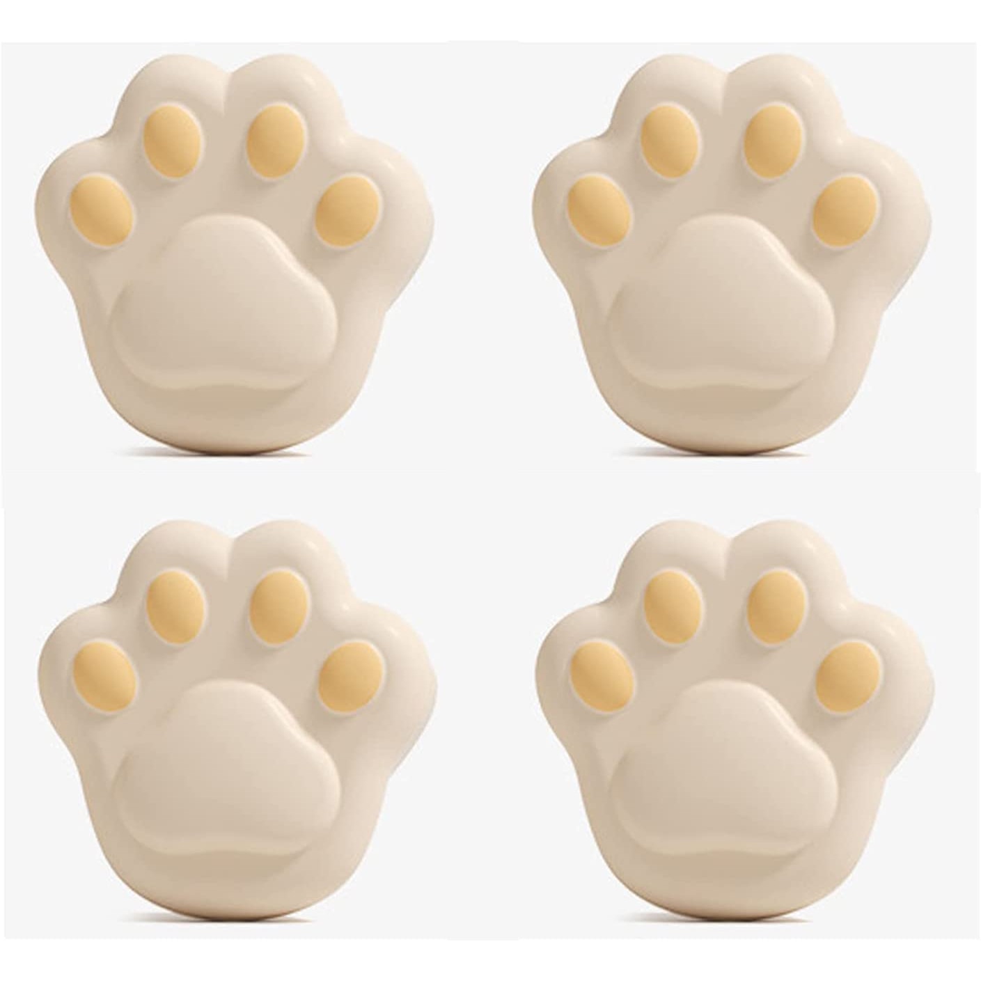 Set 4 protectii colturi, Silicon, In forma de labuta pisica, Portocaliu ...