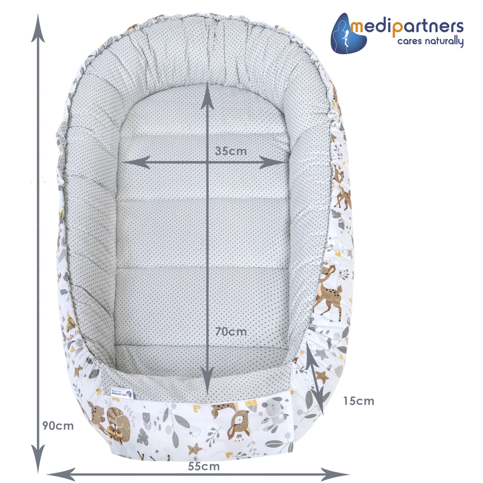 Set de 5 piese Cosulet bebe, Medi Partners, Model de Caprii, cu ...