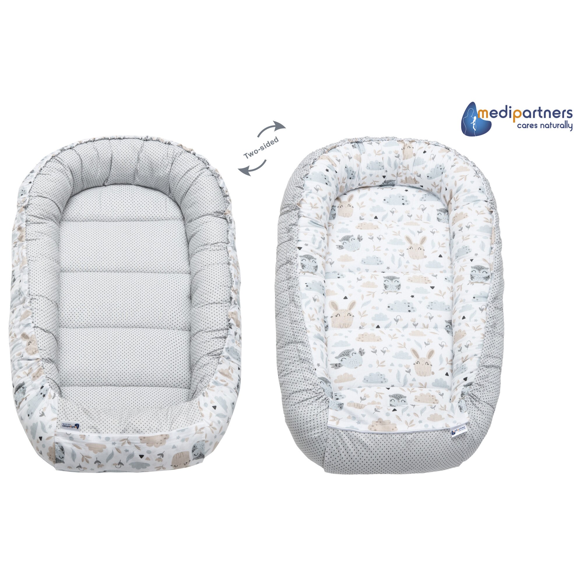 Set de 5 piese Cosulet bebe, Medi Partners, Model Poiana cu animale, cu ...