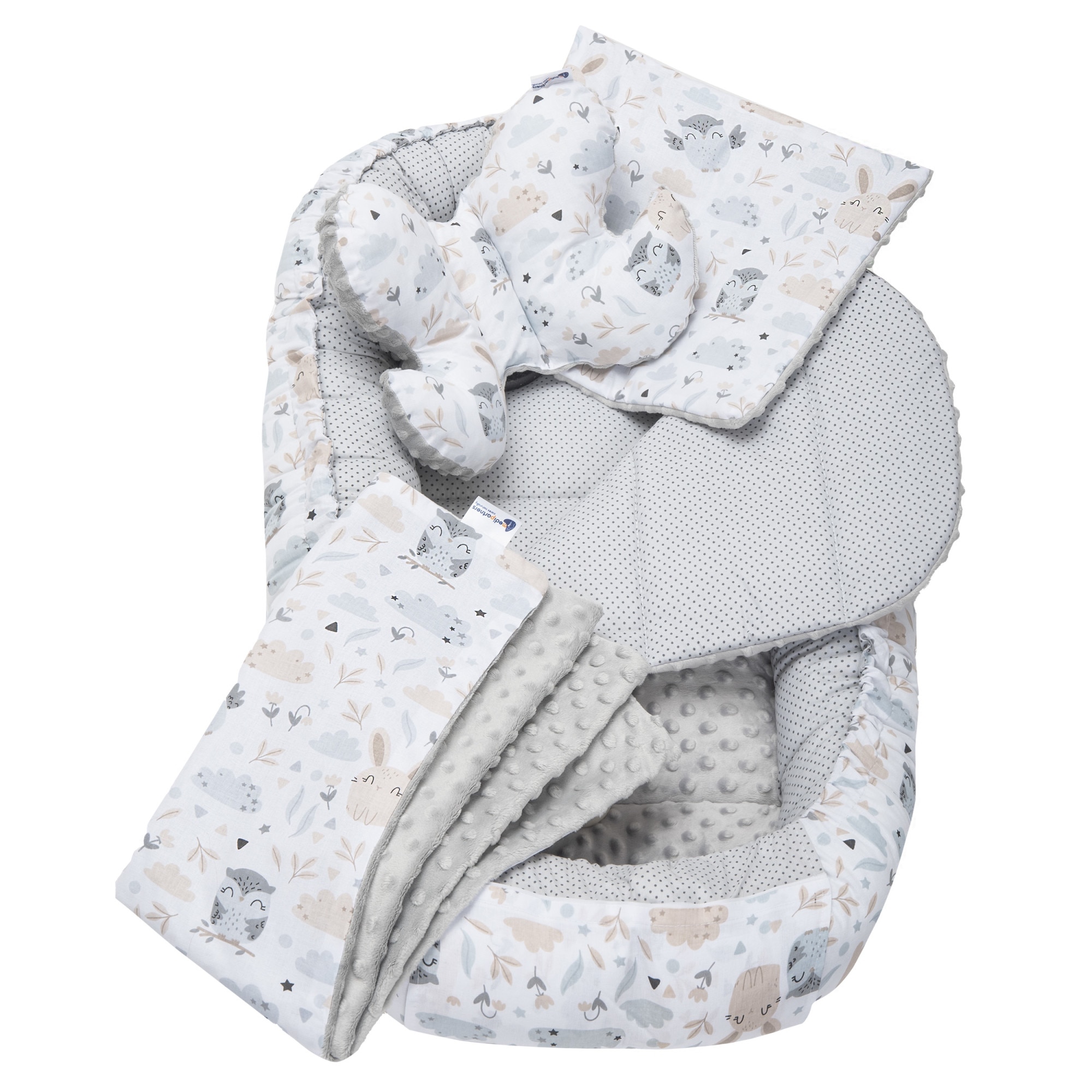 Set de 5 piese Cosulet bebe, Medi Partners, Model Poiana cu animale, cu ...