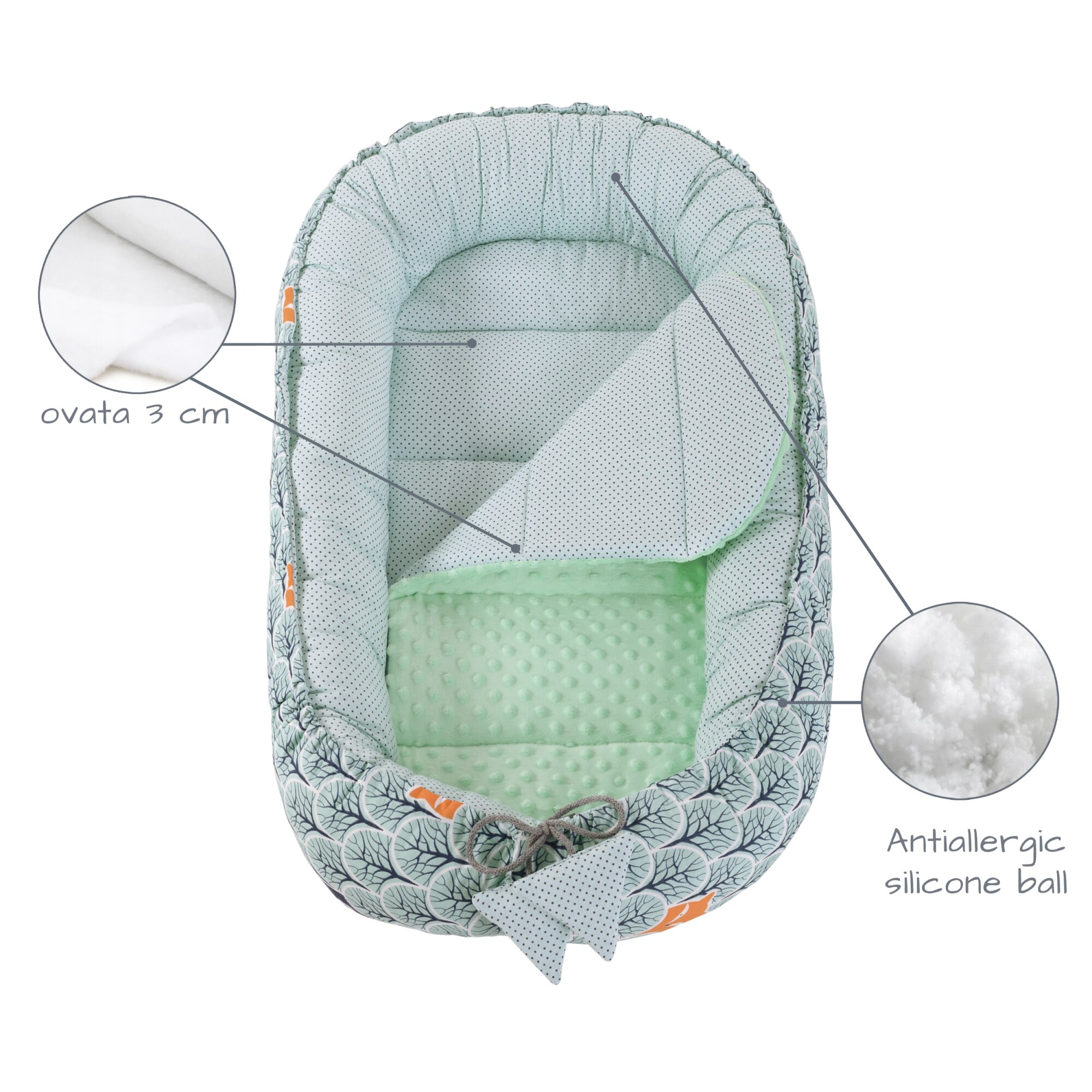 Set de 5 piese Cosulet bebe, Medi Partners, Model de padure, cu ...