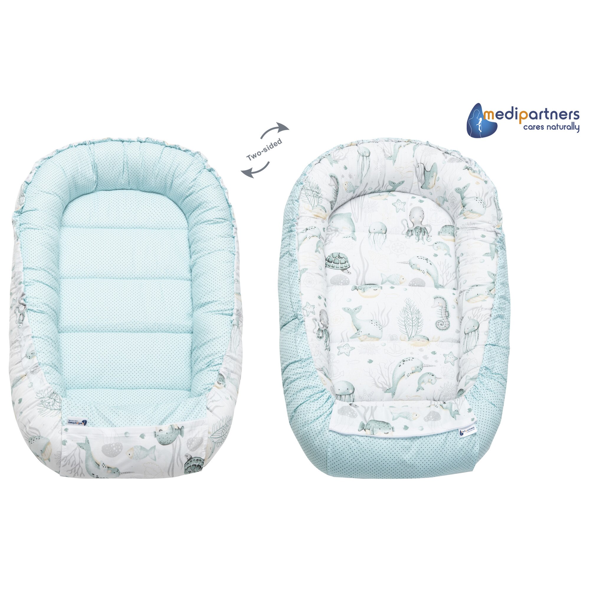 Set de 5 piese Cosulet bebe, Medi Partners, Model oceanic, cu insertie ...