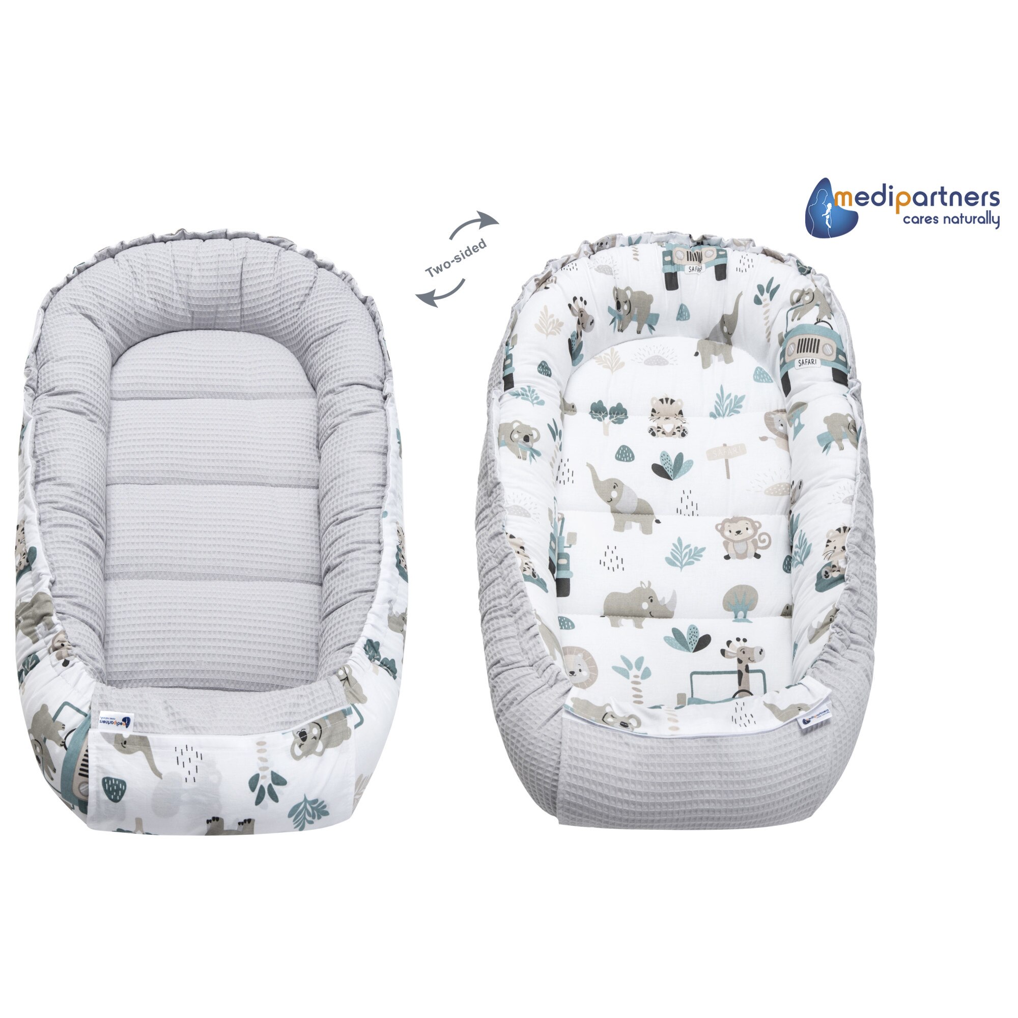 Cosulet bebe, Medi Partners, Model de Mint Zoo, bumbac/vafe ...