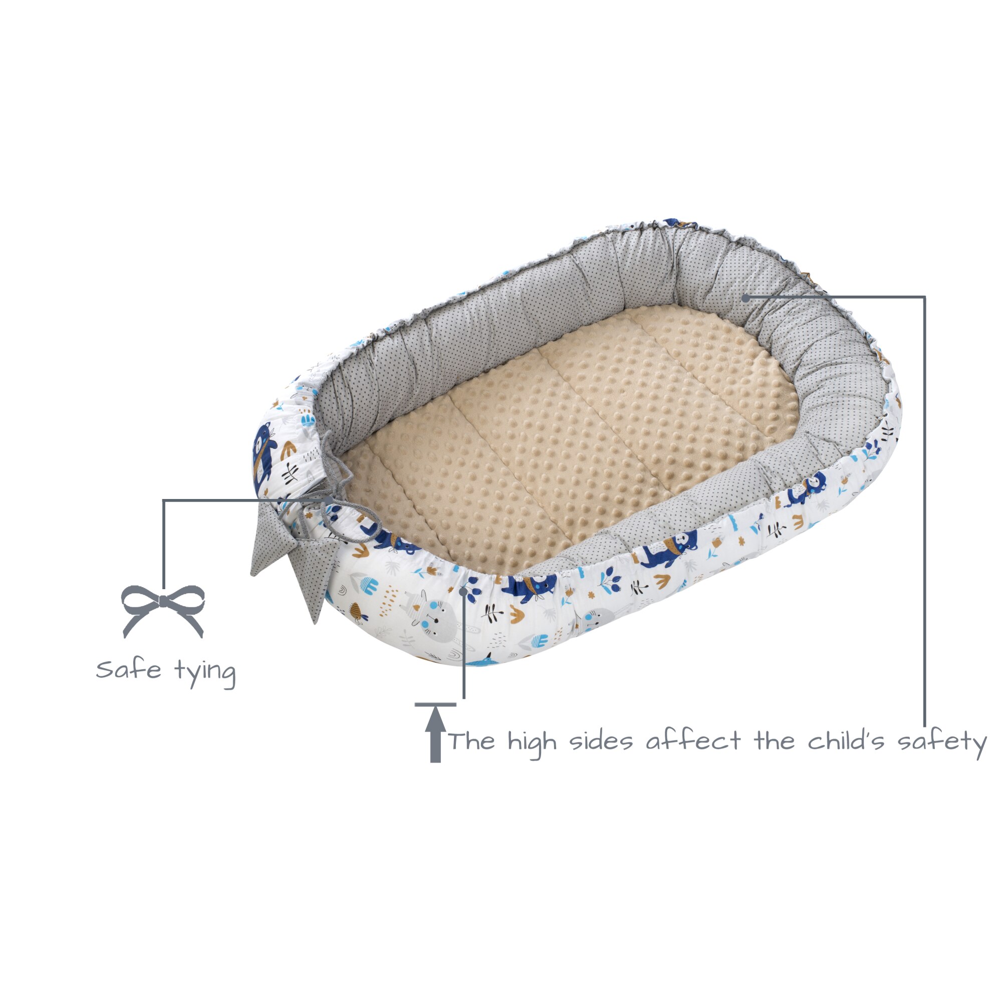 Set de 5 piese Cosulet bebe, Medi Partners, Model de animale boho, cu ...