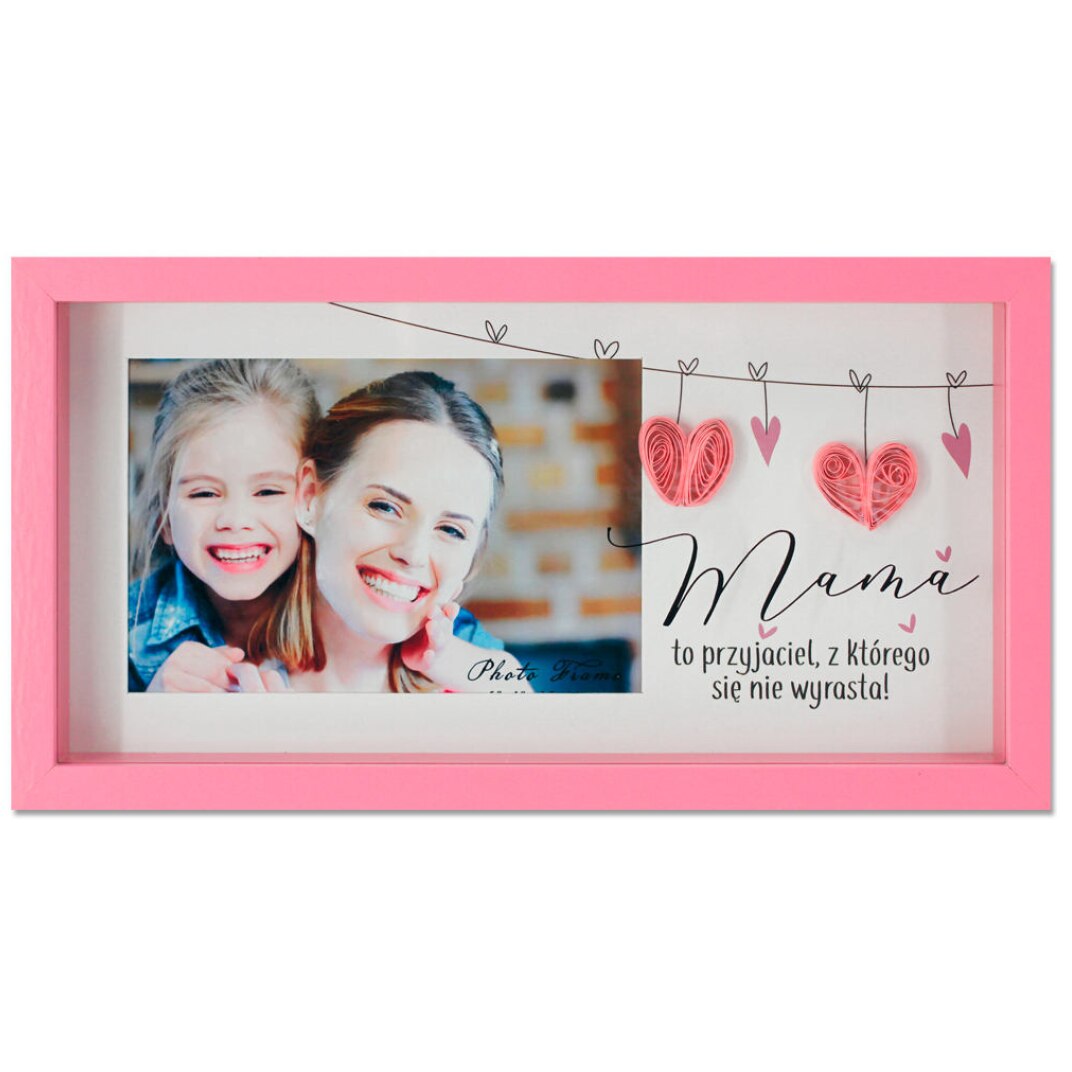 Rama foto, Alb/Roz - eMAG.ro