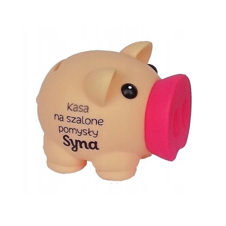 Pusculita porcusor, Pan Dragon, 10 x 8 x 8 cm, Plastic, Bej/Rosu - eMAG.ro