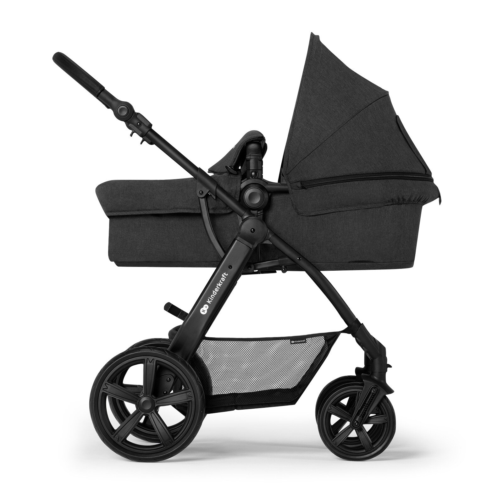 Carucior copii 3in1, KinderKraft, Multifunctional, Negru - eMAG.ro
