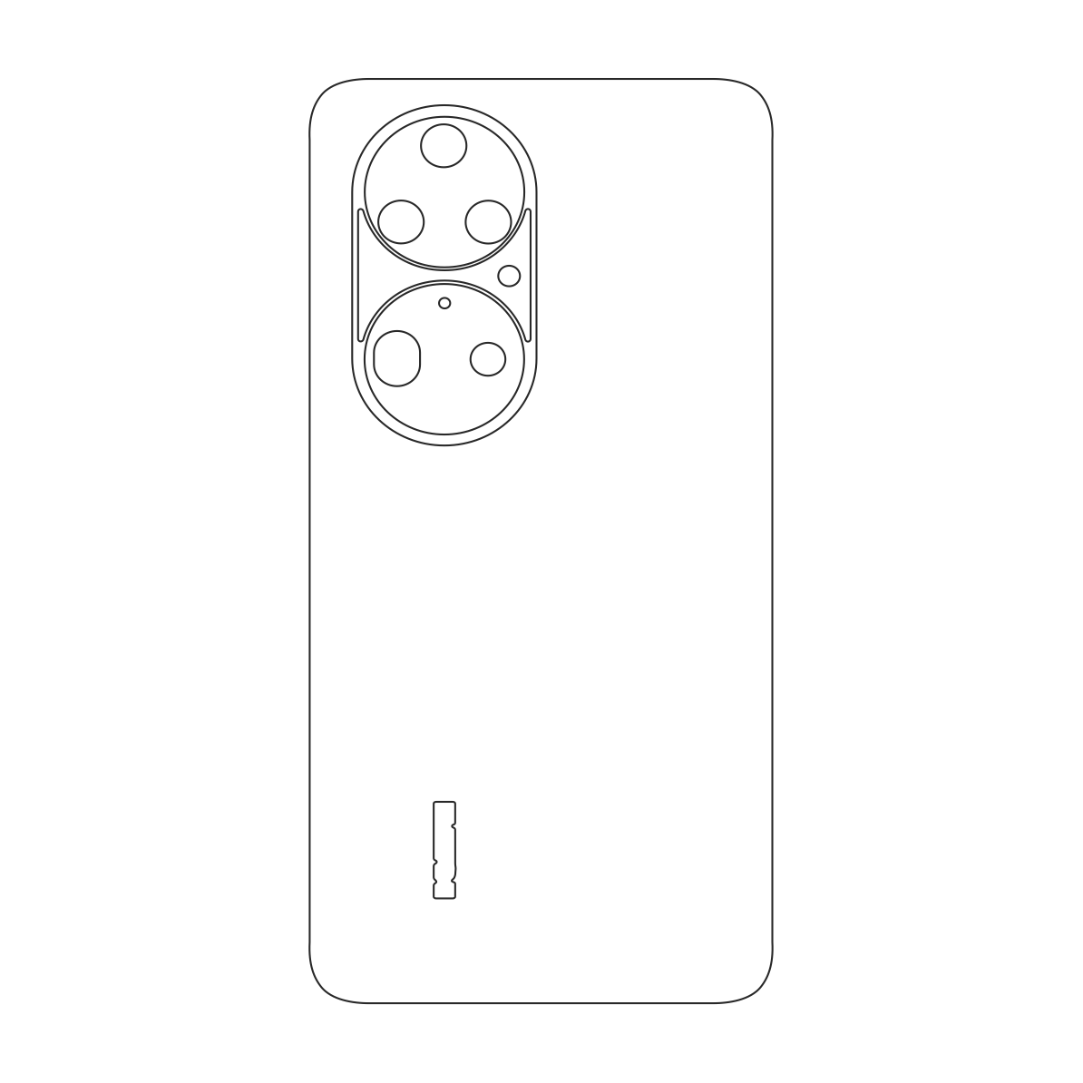 Folie Protectie iSkinz pentru Huawei P50 Pro - Cocoon Black Simple Cut ...
