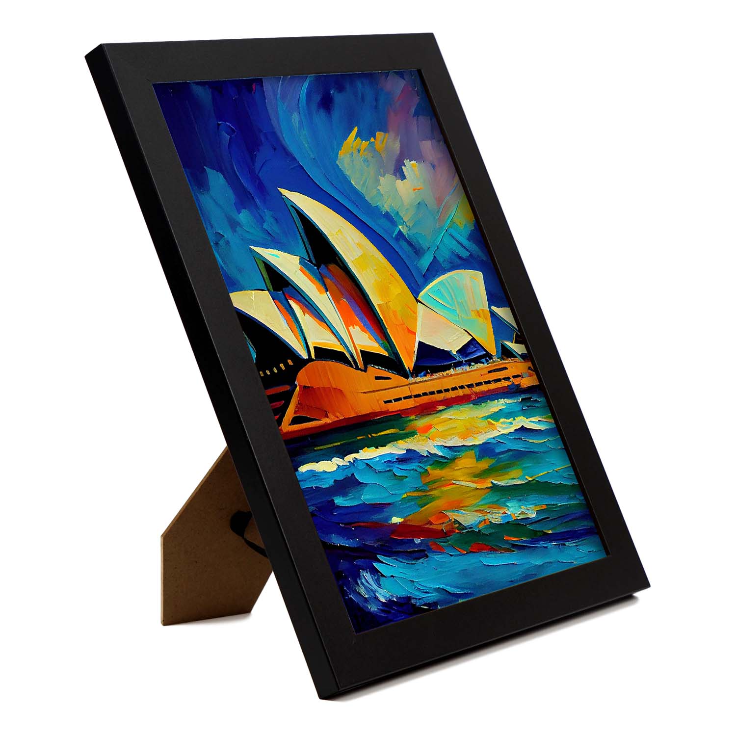 Poster pictura Opera din Sydney, Nacnic, Cu rama neagra, A4, Multicolor ...