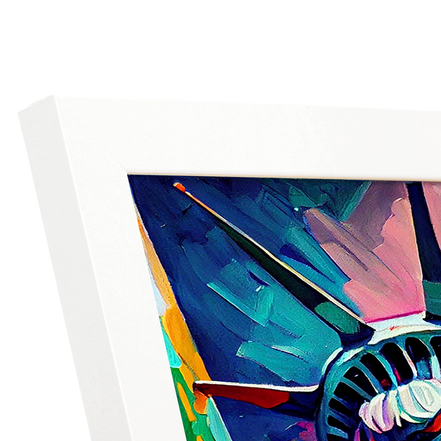 Poster pictura Statuia Libertatii, Nacnic, Cu rama alba, A4, Multicolor ...