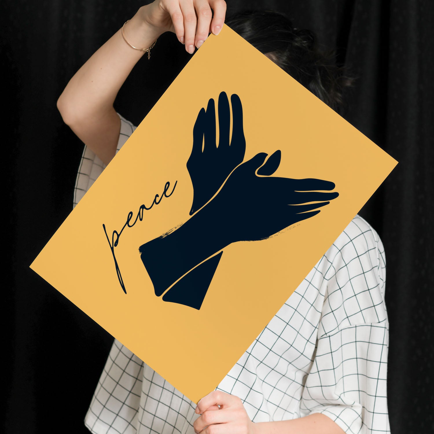 Poster Nacnic Abstract Pop Art. Peace in the Hands, 17884-1-A3-CM-LW ...