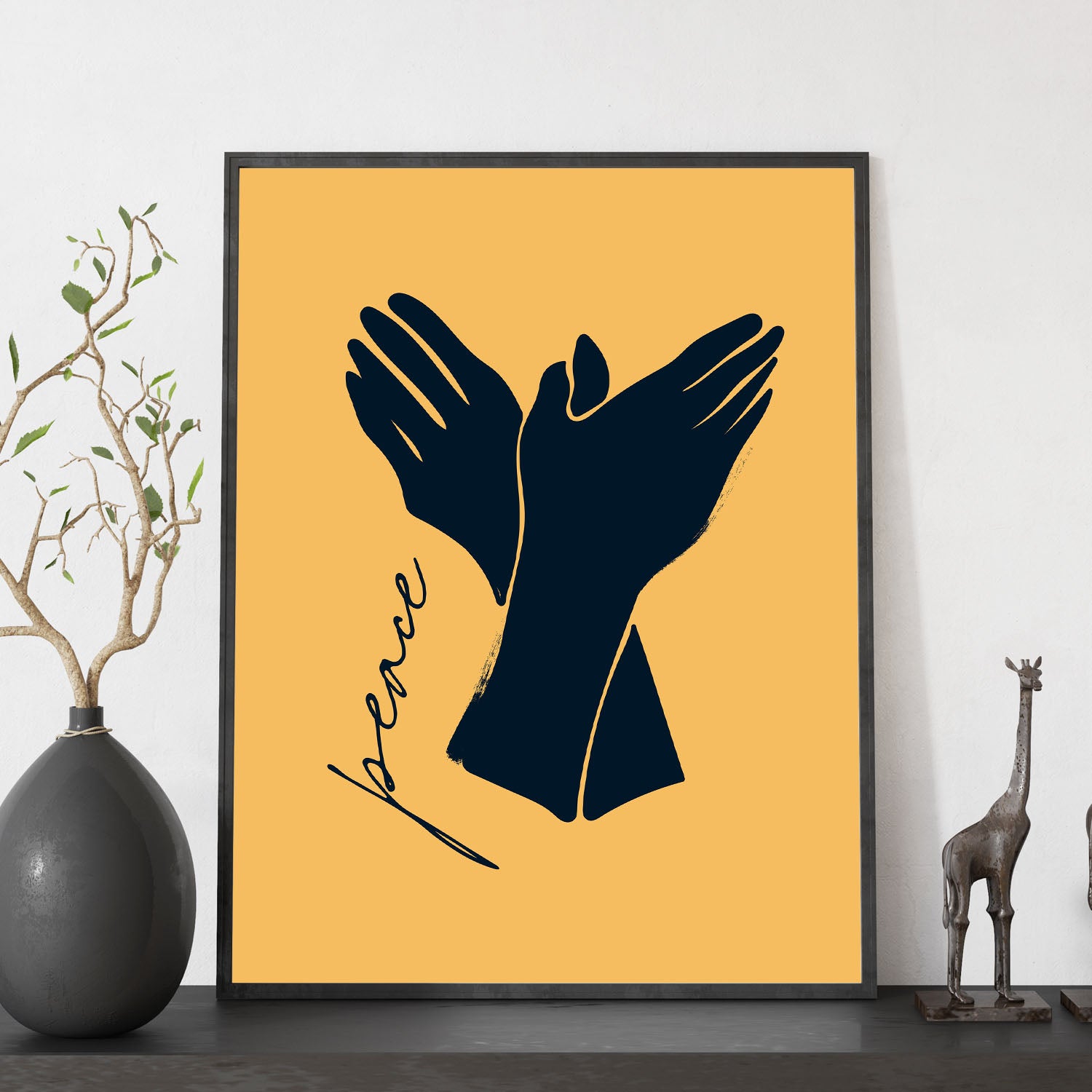 Poster Nacnic Abstract Pop Art. Peace in the Hands, 17884-1-A3-CM-LW ...