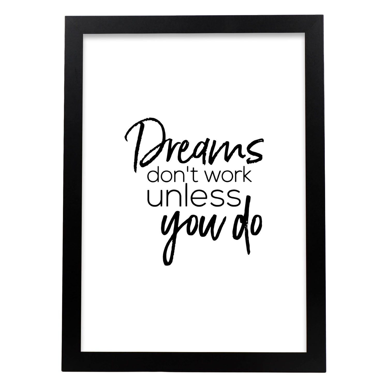 Tablou Poster, NACNIC, Citat inspirational, Lemn, A3, Negru - eMAG.ro