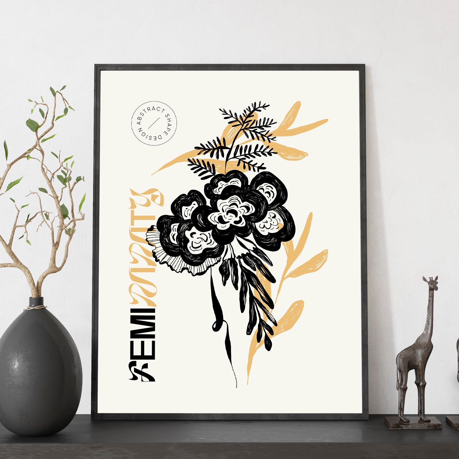 Poster, Nacnic Abstract Pop Art, Ilustratie activa de arta moderna, A3 ...