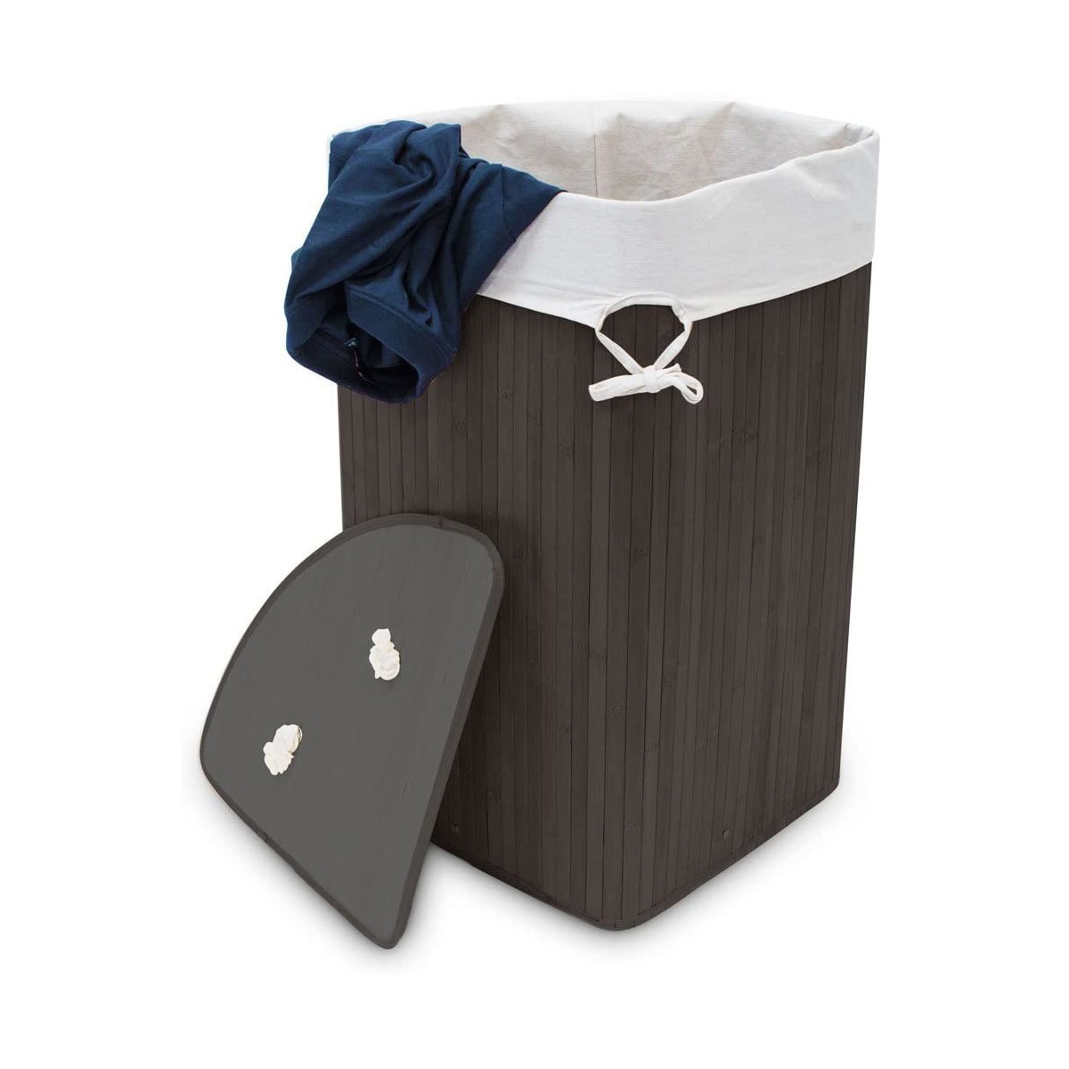 Cos rufe de colt 60 l, Bambus, Negru - eMAG.ro