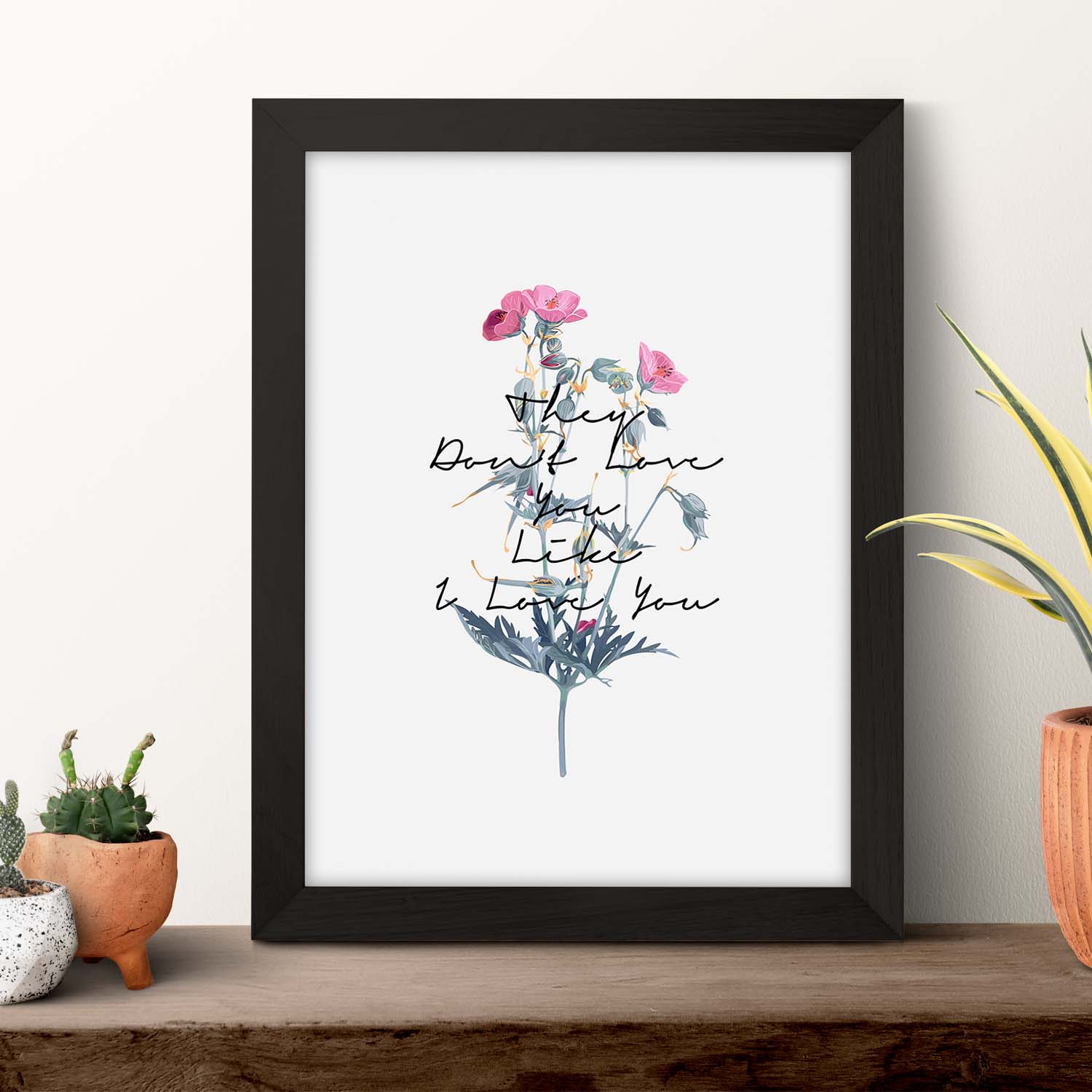 Tablou mesaje motivationale, Nacnic, “Like I Love You”, 1 buc, 86224-1 ...