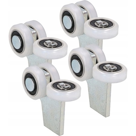 Set 4 buc x 3 roti porti culisante, Kotarbau, Otel, 25 mm, Multicolor ...