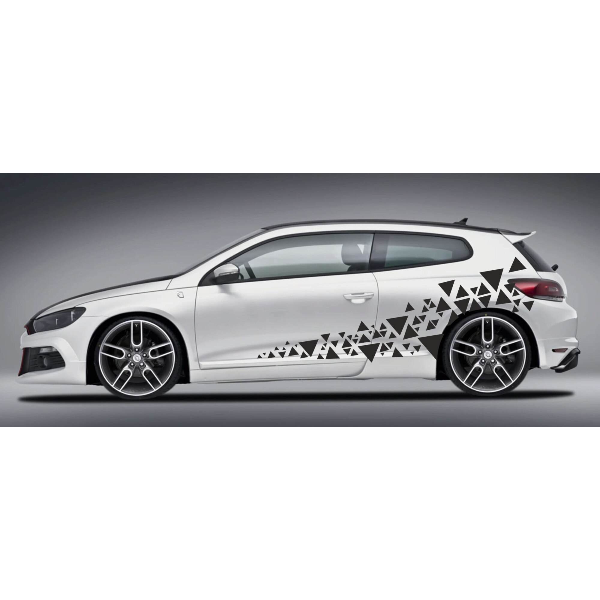 Set autocolante, CarStickers.pl, Forma triunghiuri, Negru - eMAG.ro