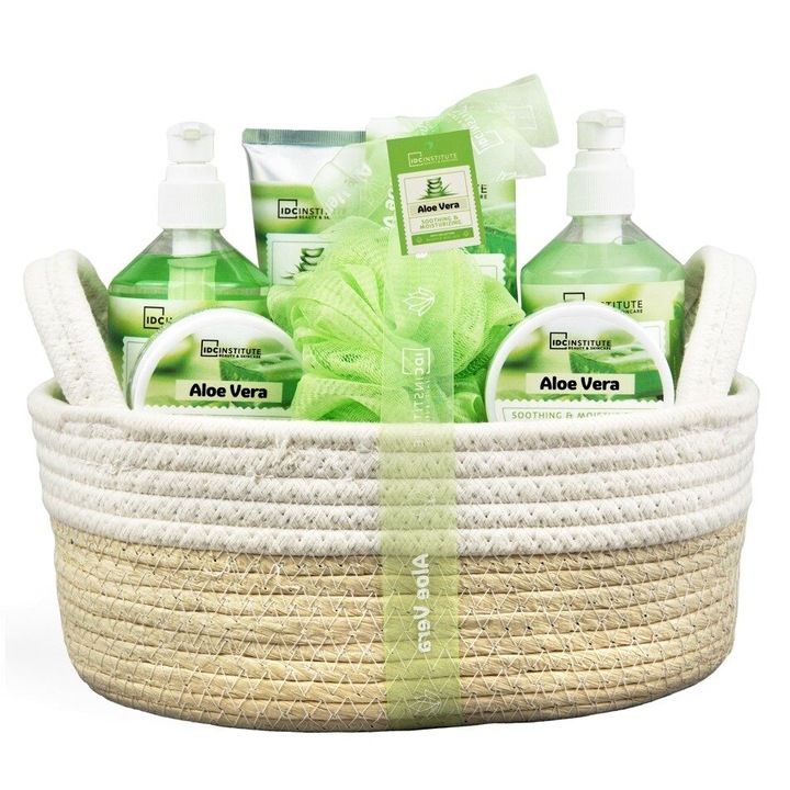 Set 7 produse cosmetice pentru baie cu aloe vera Complete Bath IDC ...