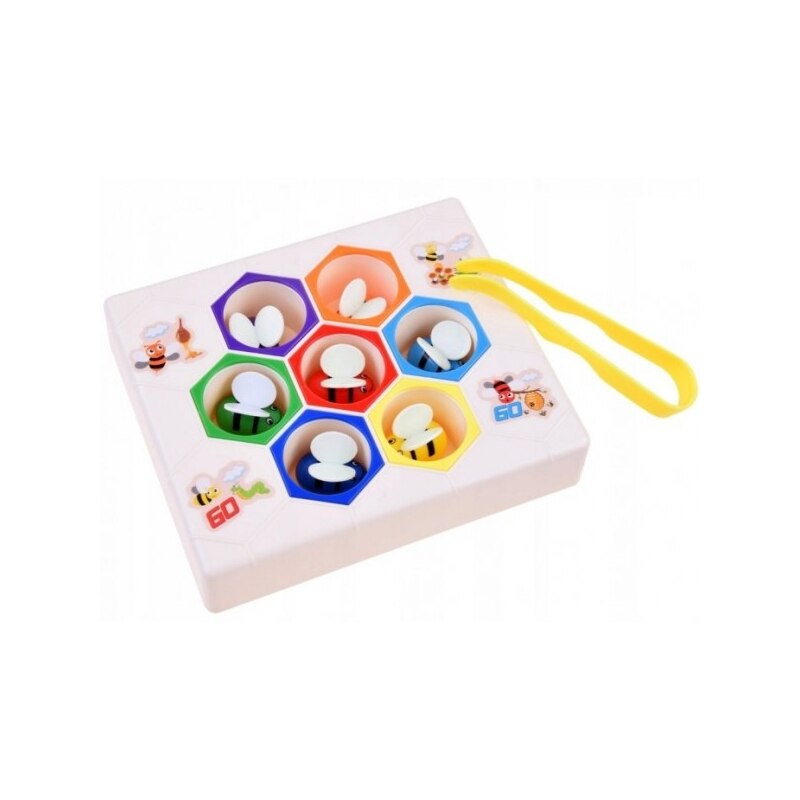 Joc educativ stupul cu albinute cu 7 albinute colorate - eMAG.ro