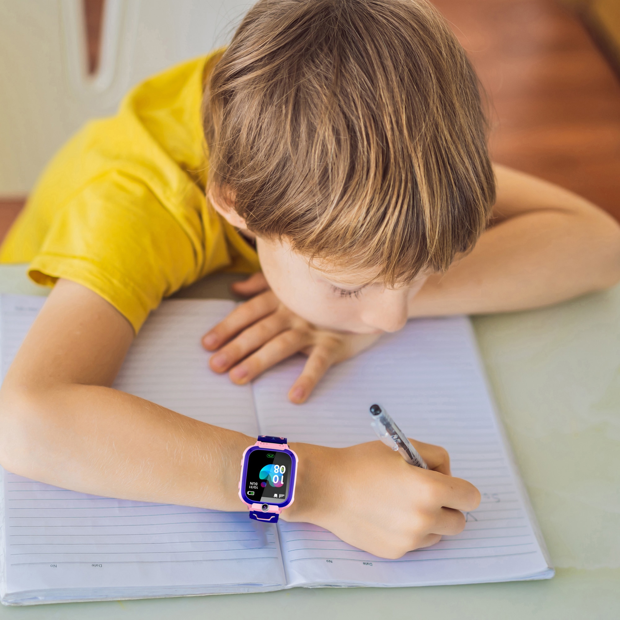 Ceas inteligent pentru copii, 1.44'', microSIM, Functie telefon, Wi-Fi ...