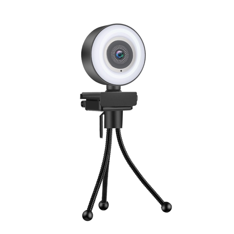 Camera web FULL HD cu led, KINSI, Webcam 2K, Rezolutie 2560x1440 ...