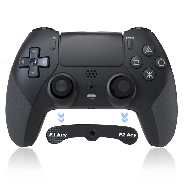 Controller PS4, Wireless, Cu Bluetooth, Pentru PS4/Pro/PC/Switch, Negru ...