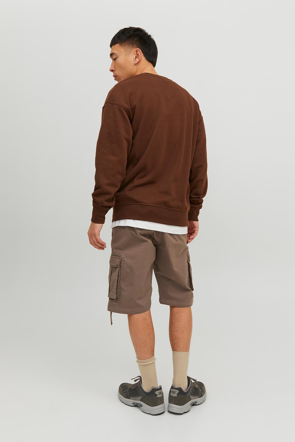 Jack & Jones, Bermude cargo cu croiala lejera Zeus, Maro fango, L - eMAG.ro