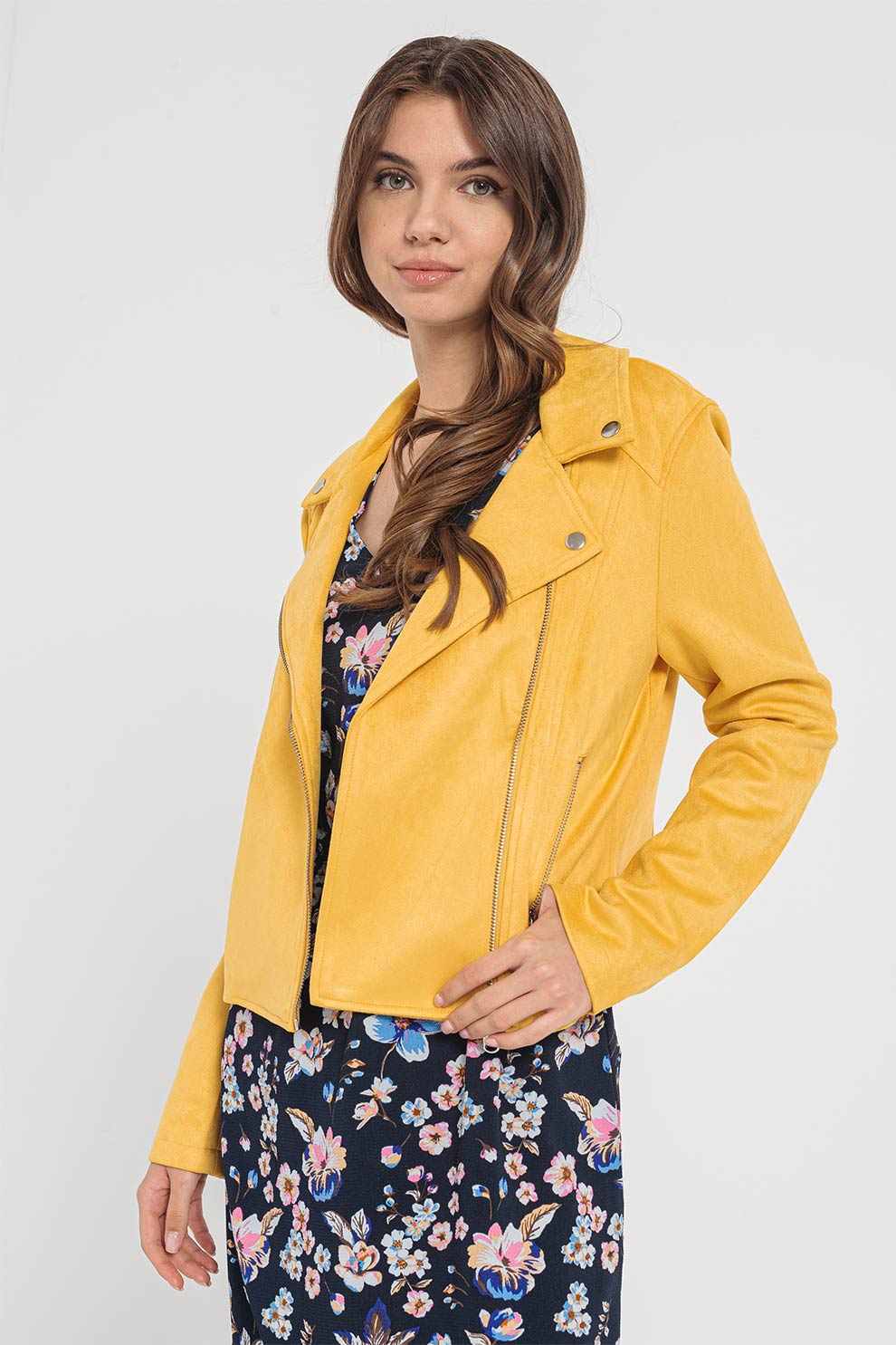 Vero Moda, Jacheta biker de piele intoarsa ecologica Jose - eMAG.ro