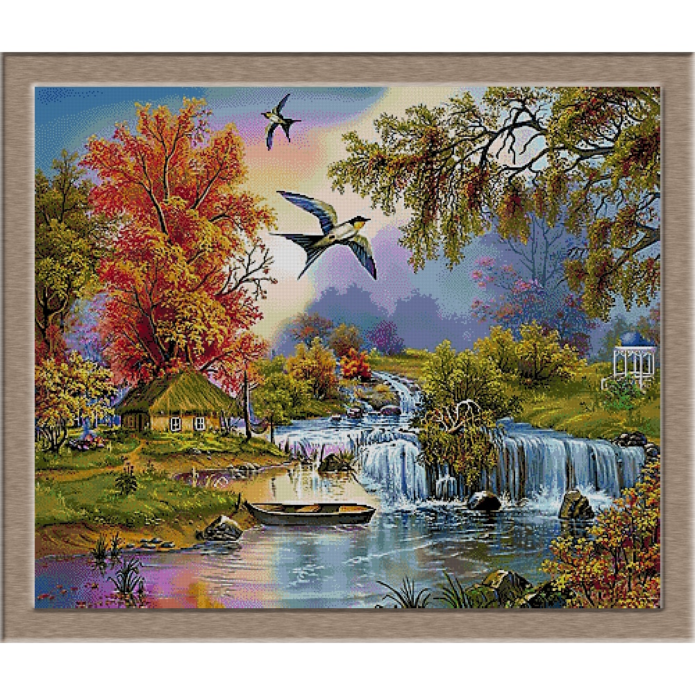 Goblen imprimat cu set ate, Cand randunelele se duc, KRIF, panza 10 ...