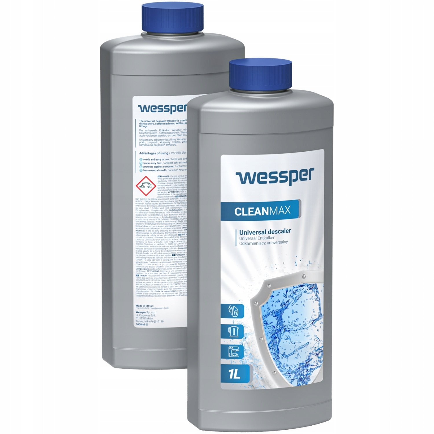 Kit Detartrant aparat de cafea, Wessper CleanMilk/CleanMax, 2L - eMAG.ro