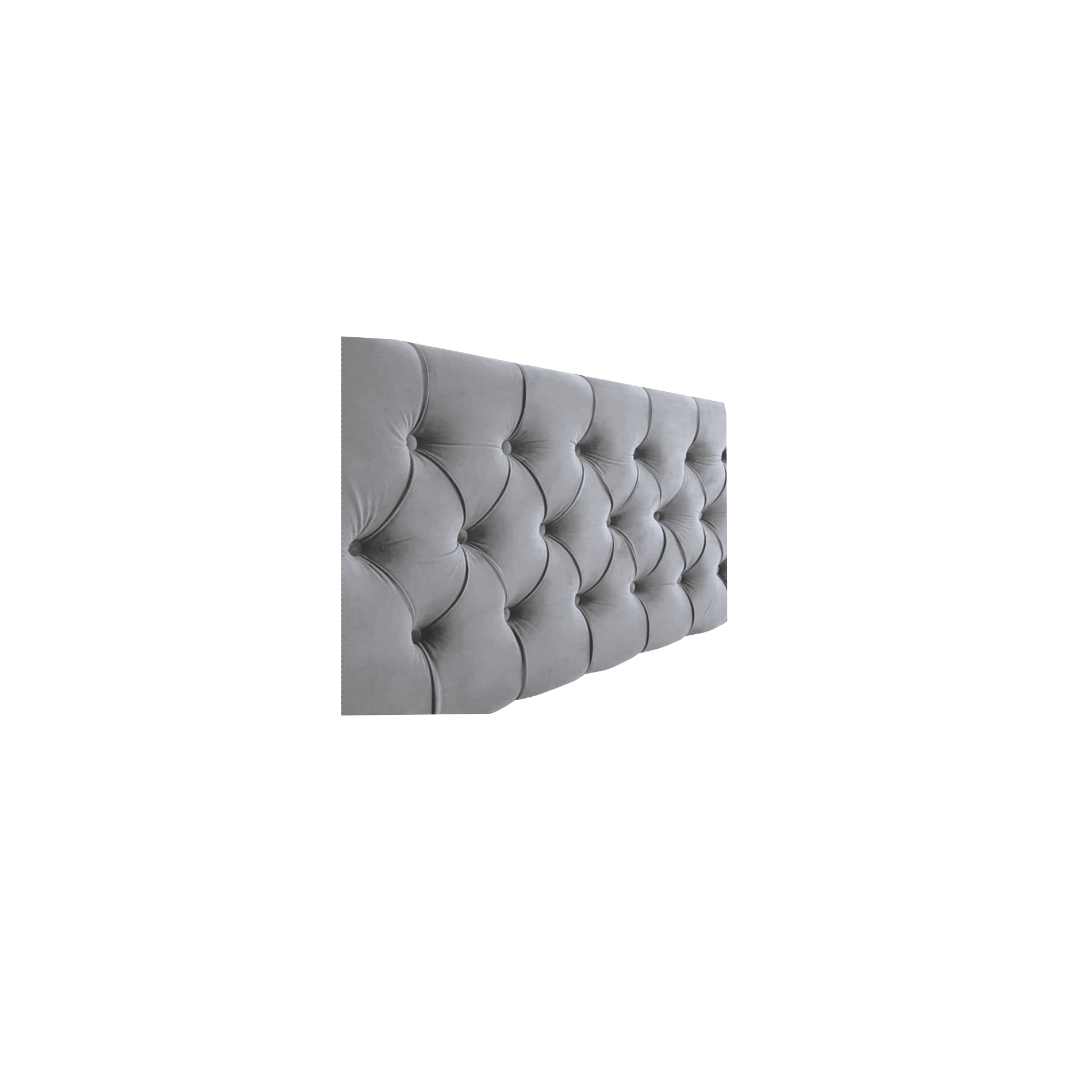 Tablie pat Diamond, catifea gri, 60 x 200 cm - eMAG.ro