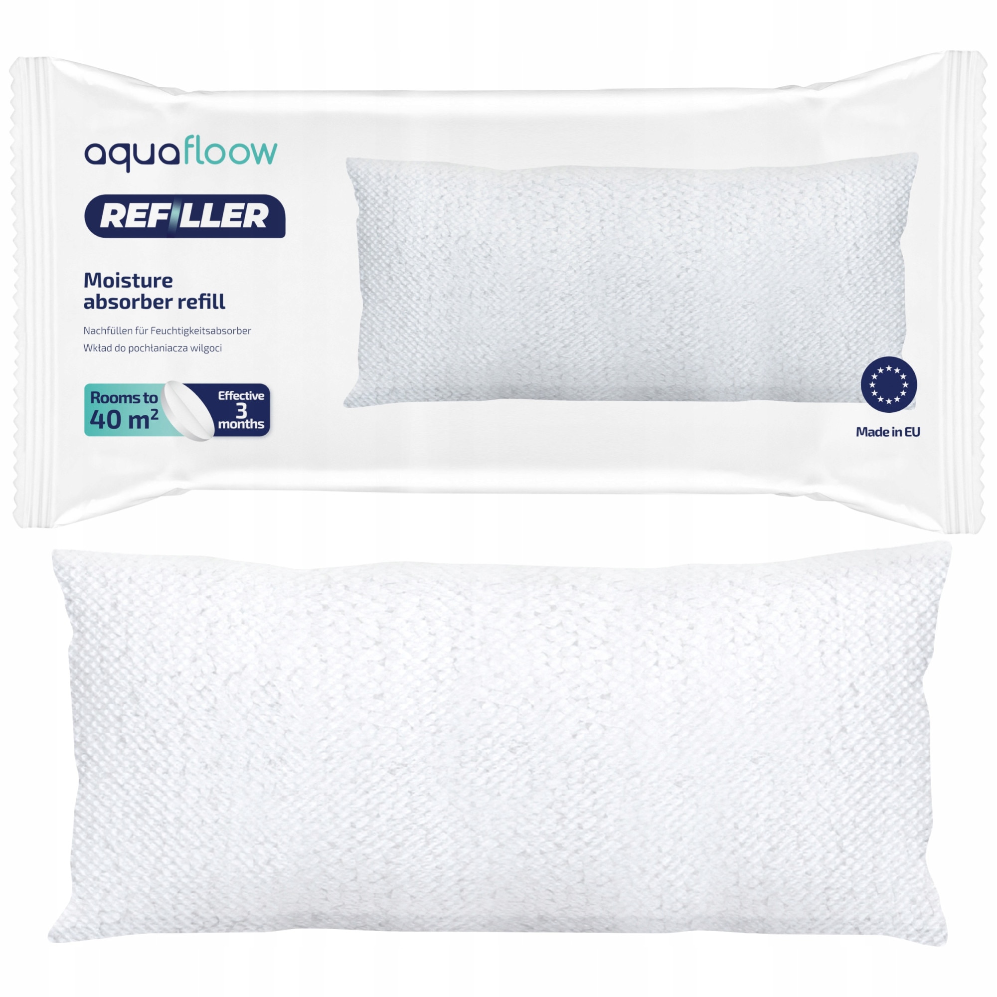 Set absorbant de umiditate si 20 rezerve, AquaFloow, 20 x 500 g - eMAG.ro