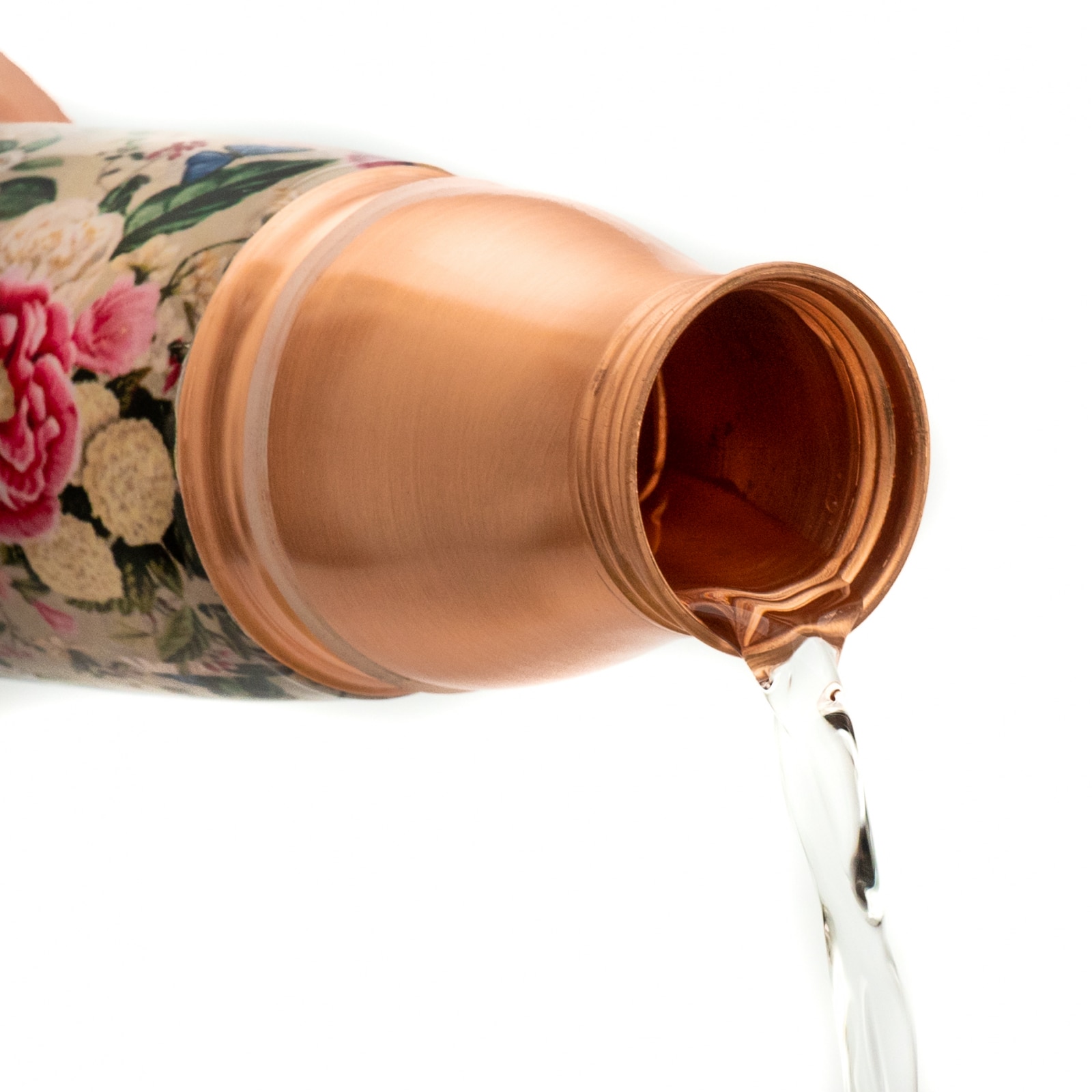 Set din cupru Flower, sticla 1000 ml si 2 pahare 300 ml - eMAG.ro