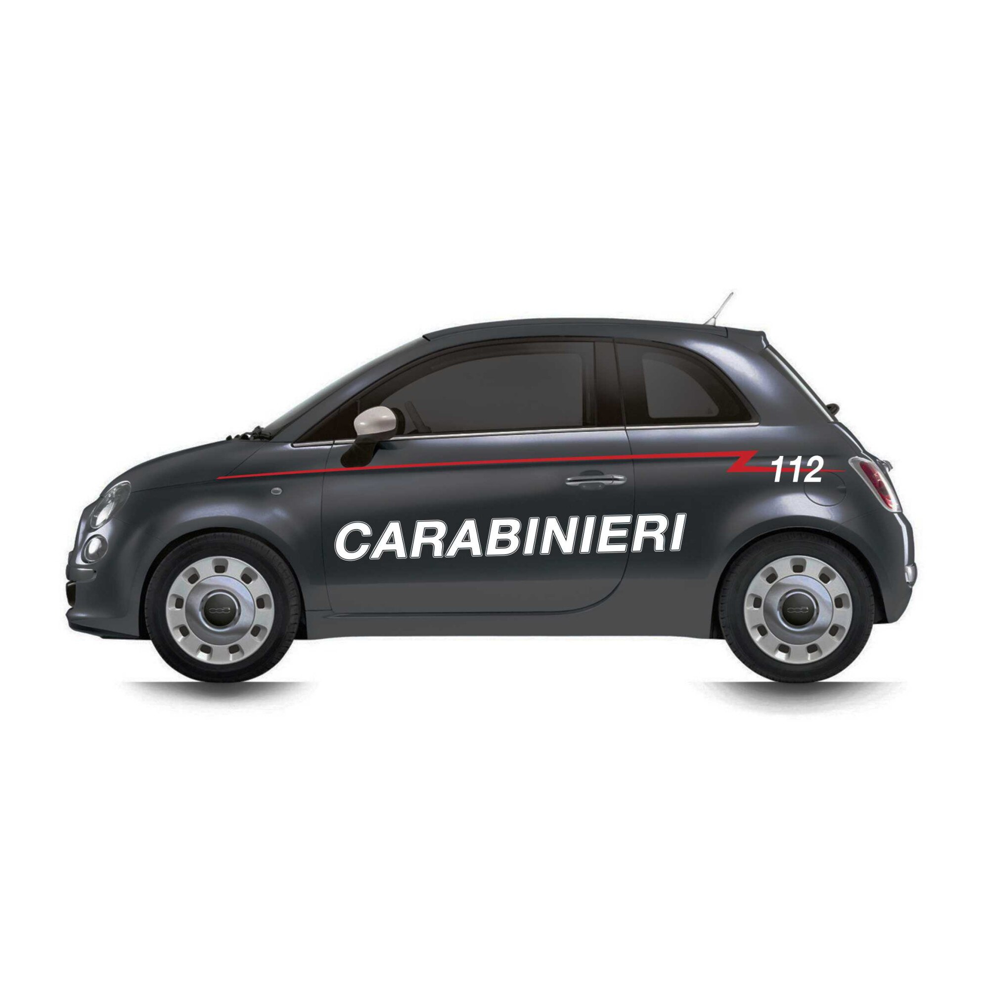 Set autocolante, CarStickers.pl, Pentru Fiat 500 Carabinieri - eMAG.ro