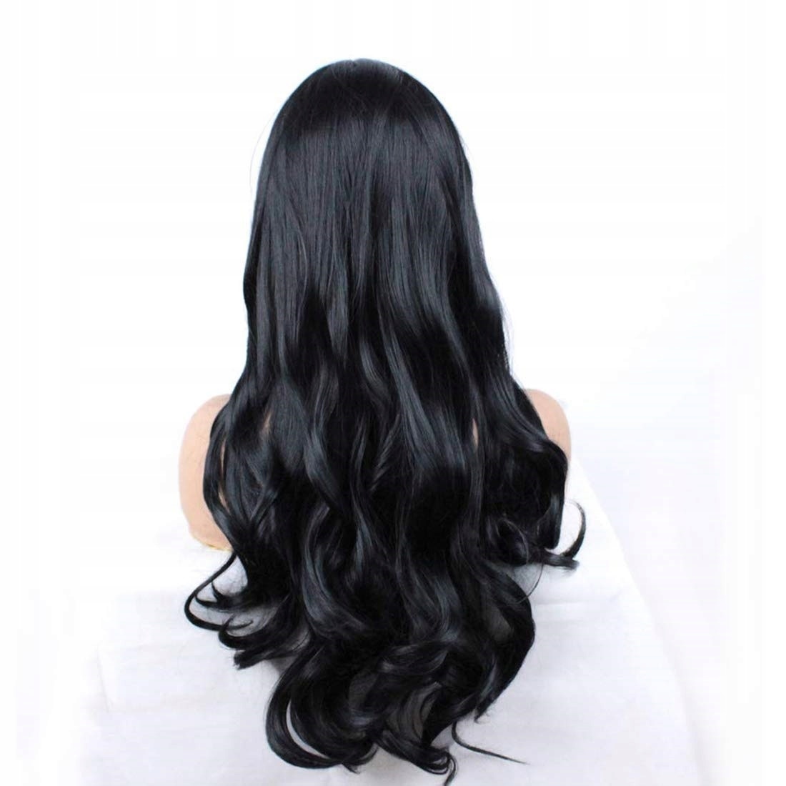 Peruca lunga cu par, Valuri, Lungime 70cm, Negru - eMAG.ro