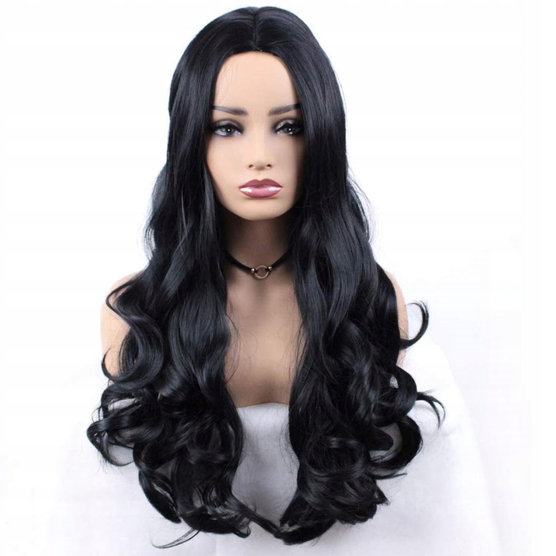 Peruca lunga cu par, Valuri, Lungime 70cm, Negru - eMAG.ro